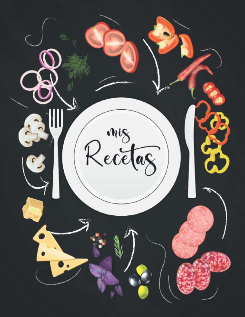Buy Mis Recetas: Recetario de cocina para escribir | Cuaderno para ...