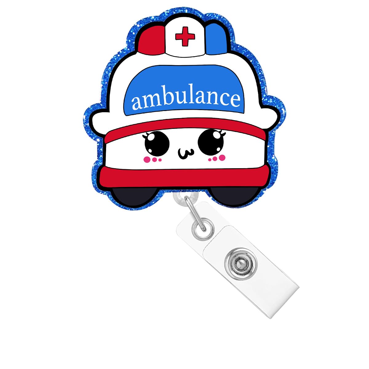 Ambulances Badge Holder Id Cards Wee Woo Bus Retractable Badge Reel