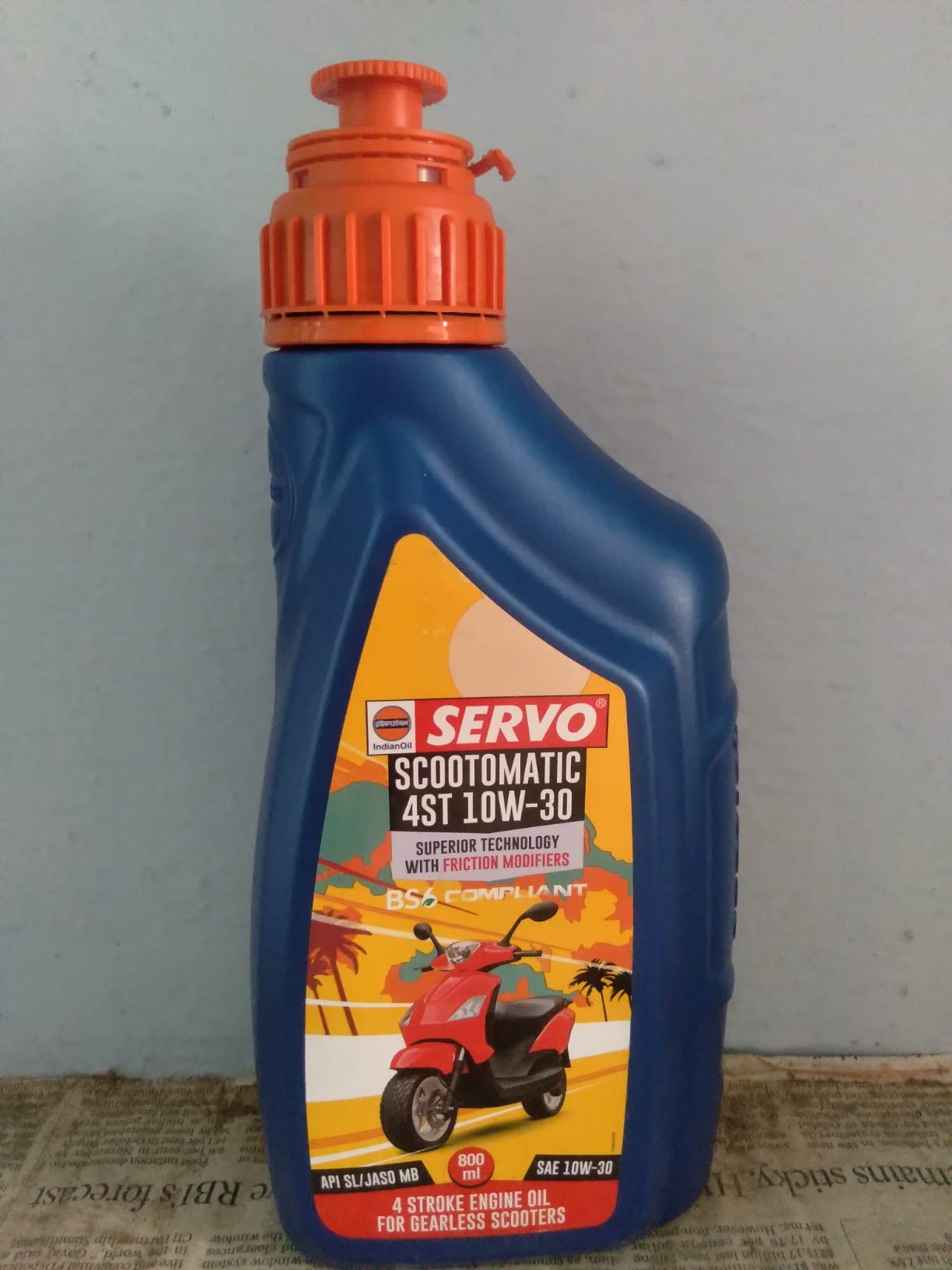 Servo Scootomatic 10W-30 API SL Petrol Engine Oil for Gearless Scooters ...