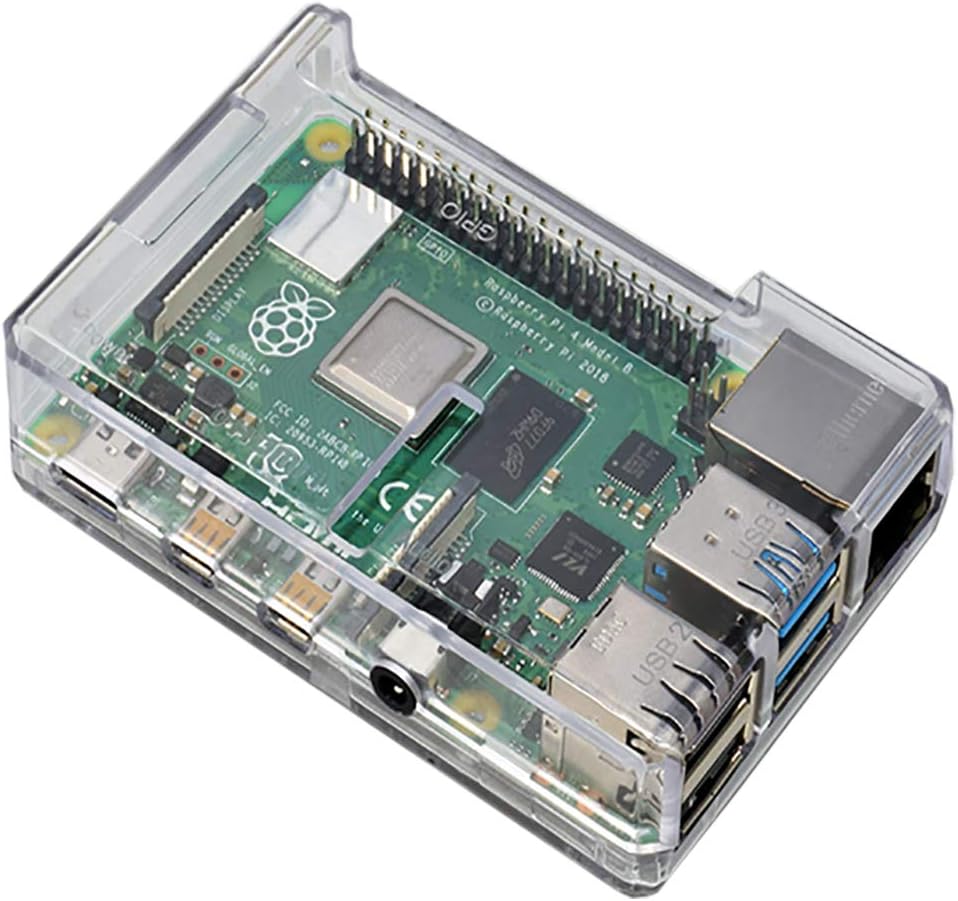 Amazon.com: sb components Raspberry Pi 3 Model B+ Transparent Case ...