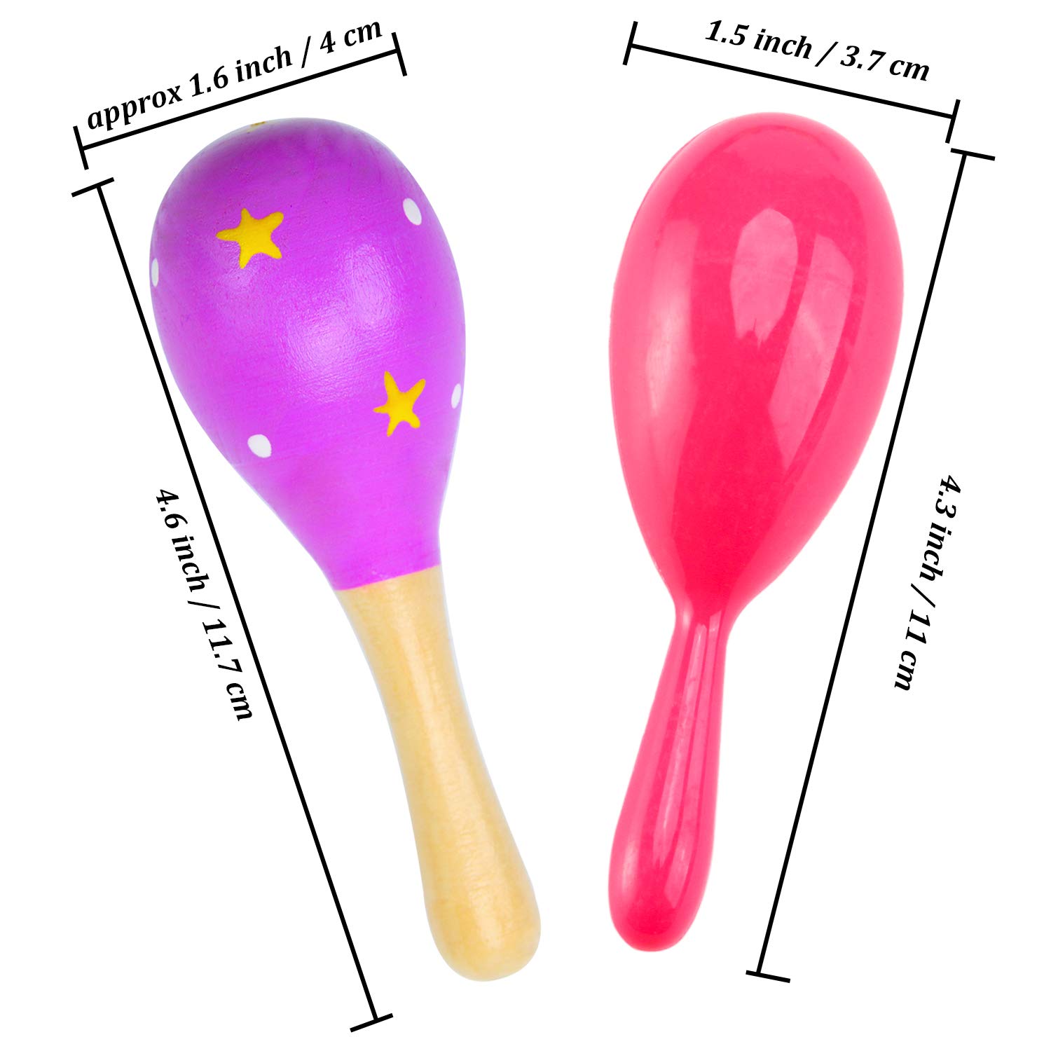 Mini Maracas 120-Piece Set – Neon Colors, Perfect For Cinco De Mayo ...
