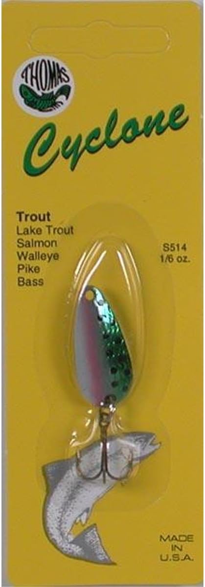 Amazon.com : Thomas Spinning Lures Cyclone 1/6 0Z Rainbow Trout Fishing ...