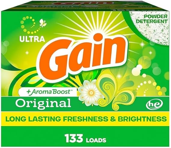 Amazon.com: Gain Powder Laundry Detergent, Original Scent, 133 Loads ...
