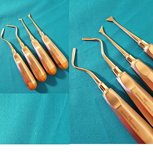 Amazon.com: Set of 4 APICAL Cryer Dental Tooth EXTRACTING Elevators ...