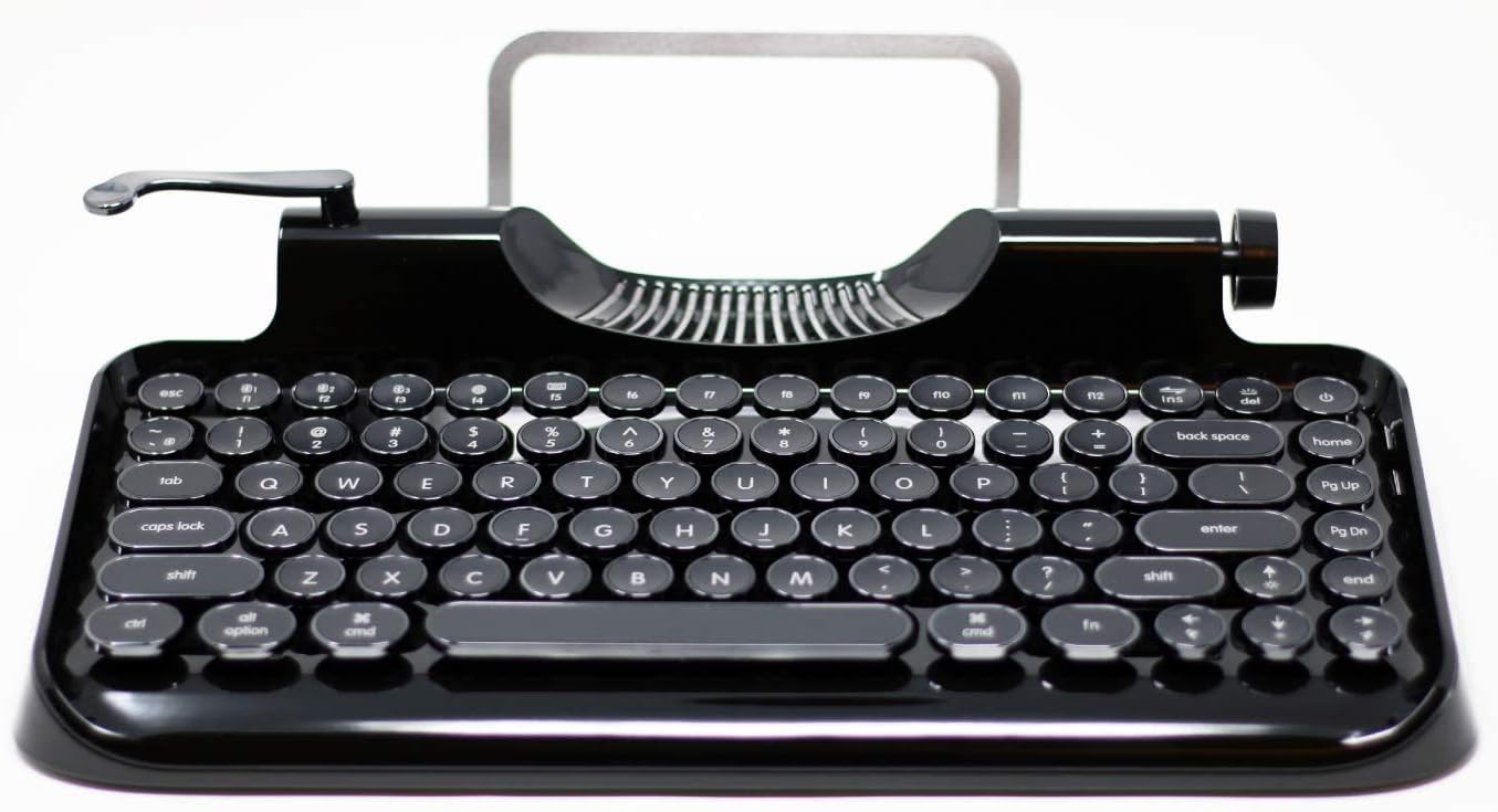 Andana Rymek Typewriter Style Mechanical Wired & Wireless Keyboard with ...