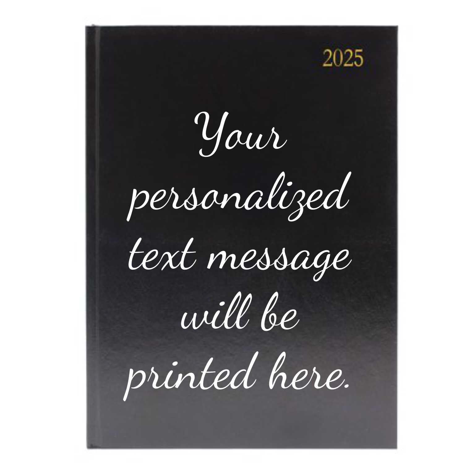 Customcard ltd Personalised Diary 2025 (black, blue or burgundy), hard ...