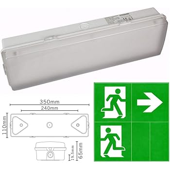 Slimline LED Emergency IP65 Maintained Or Non Maintained Waterproof ...