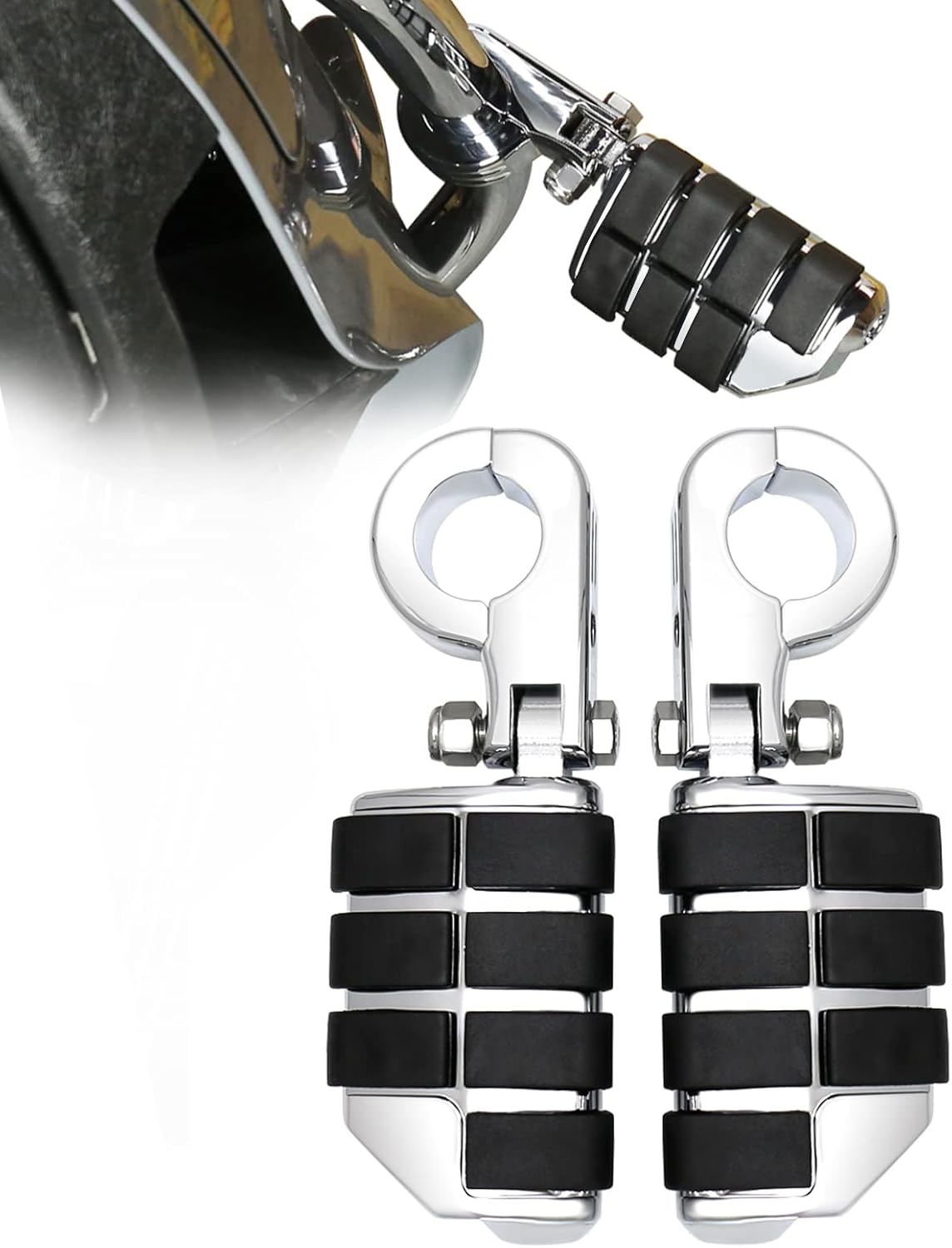 Amazon.com: VASTMT Motorcycle Adjustable Highway Foot Pegs Mounting Kit ...