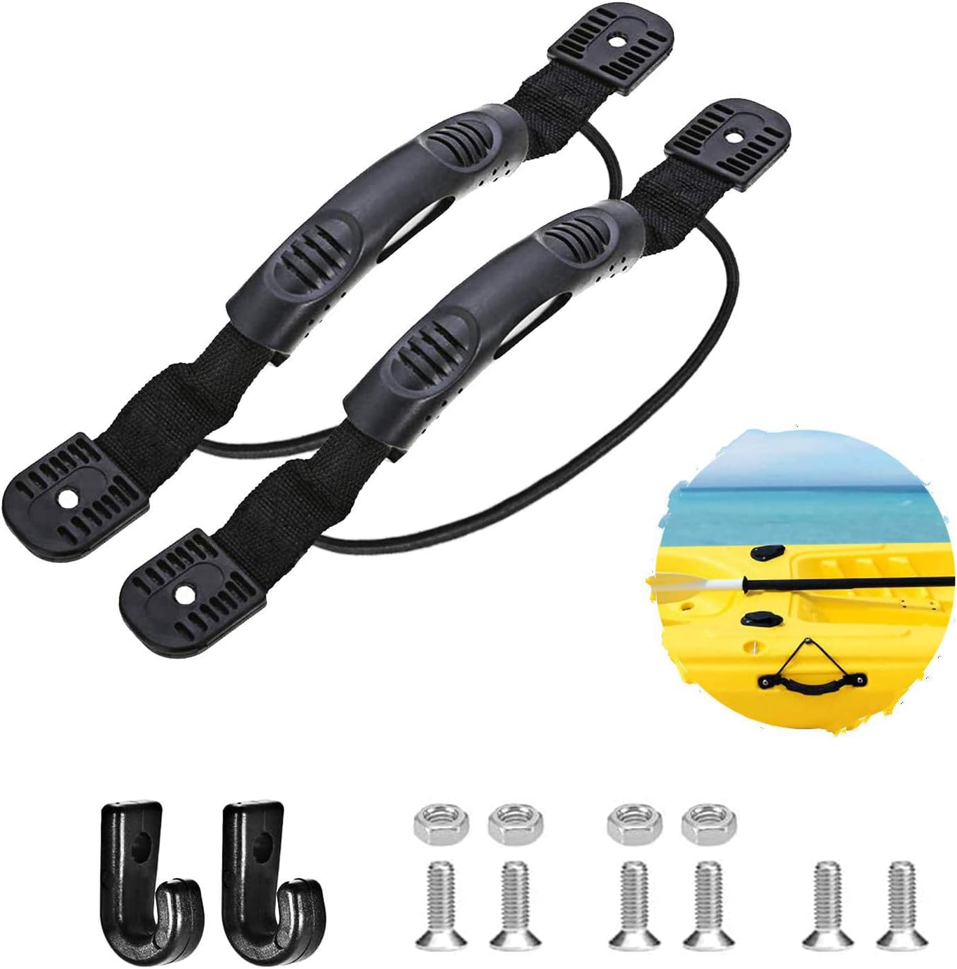 Amazon.com: WILLWIN 2 Pcs Kayaks Canoe Side Mount Handles Replacement ...