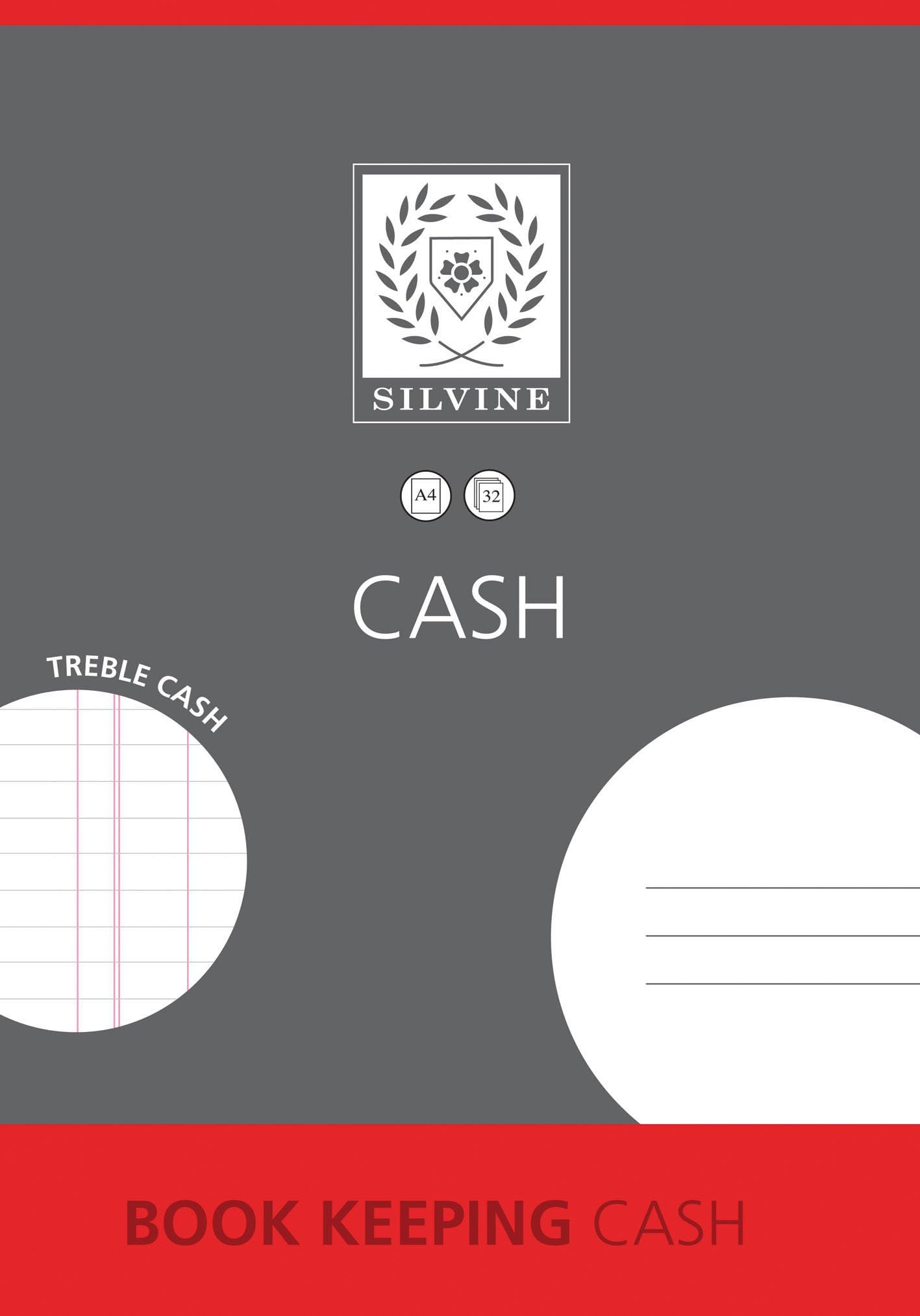 Silvine A4 Book Keeping Cash, 32 Pages Printed 'Treble Cash' - Ref ...
