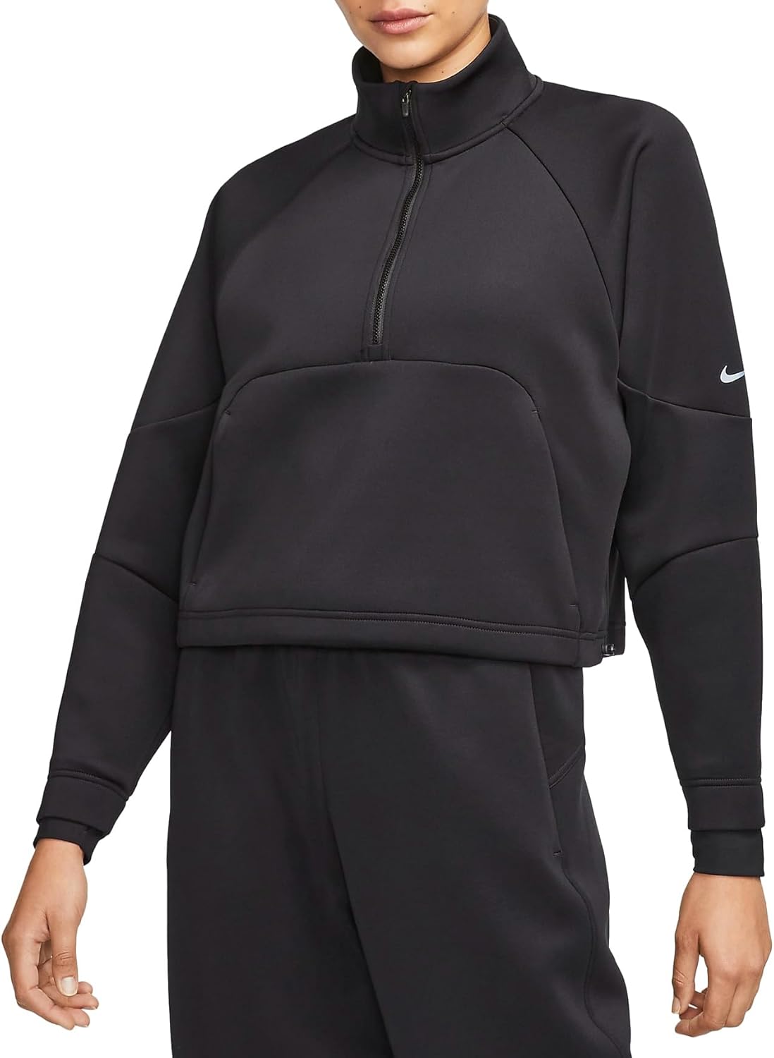 Nike Dri-FIT Prima Women's 1/2-Zip Training Top (FB5230-010, Black ...