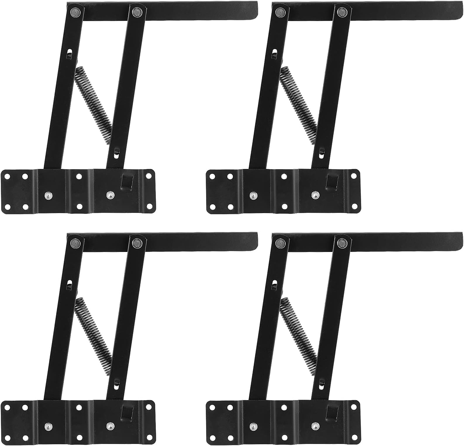 KEILEOHO 2 PCS Lift Up Top Hinge Spring Folding Stand Rack Bracket Tea ...