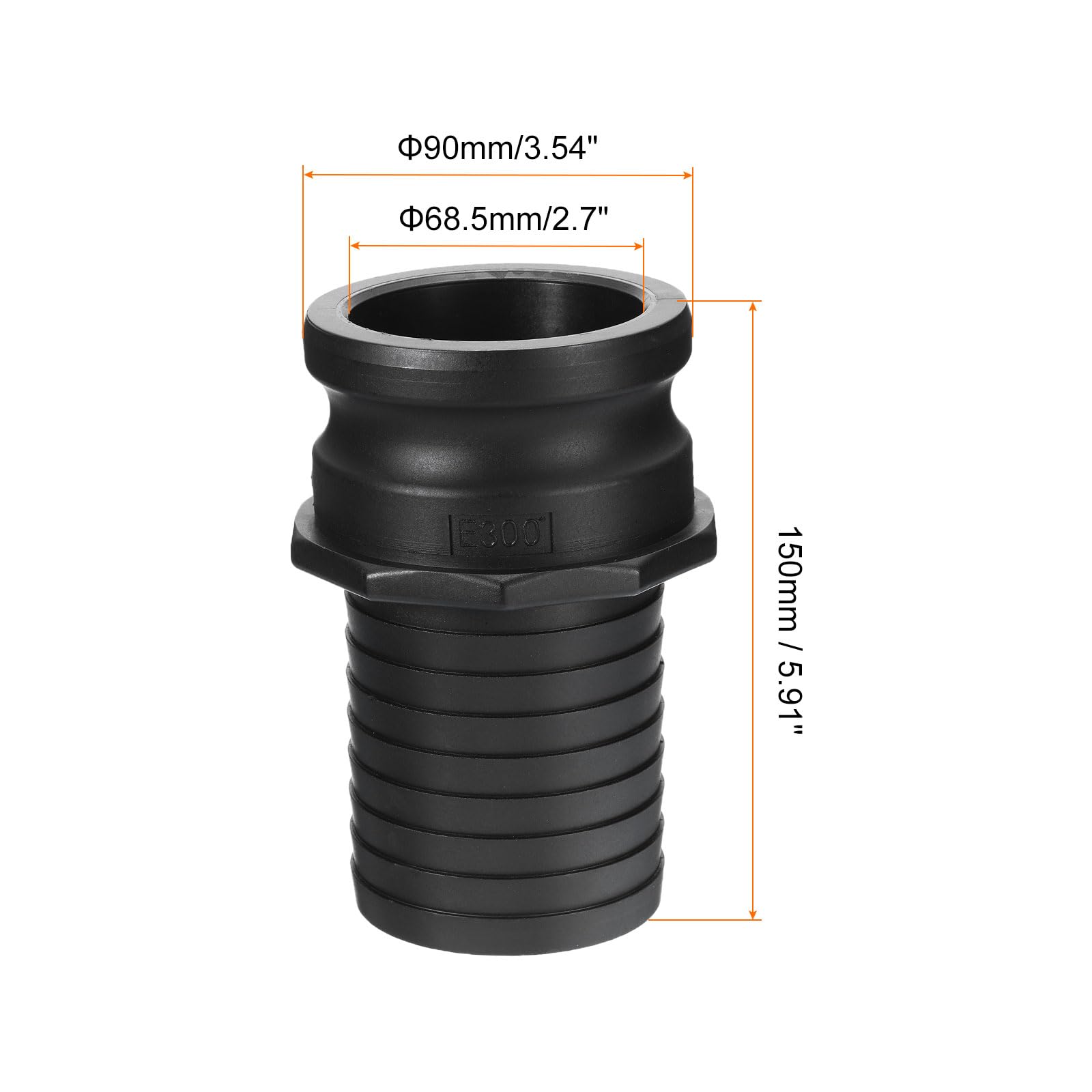 PATIKIL Poly Cam Lock Fittings, 3″ Part E Male Adapter x Hose End Cam ...