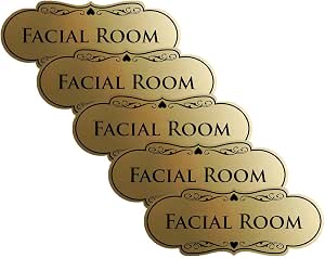 Amazon.com : Designer Facial Room Sign - Beauty Salon Signage - Easy to ...