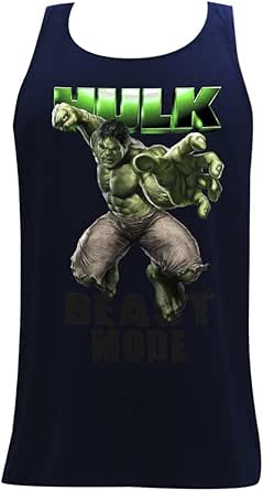 Amazon.com: Incredible Hulk Beast Mode Comics Mens Navy Blue Tank Top B ...