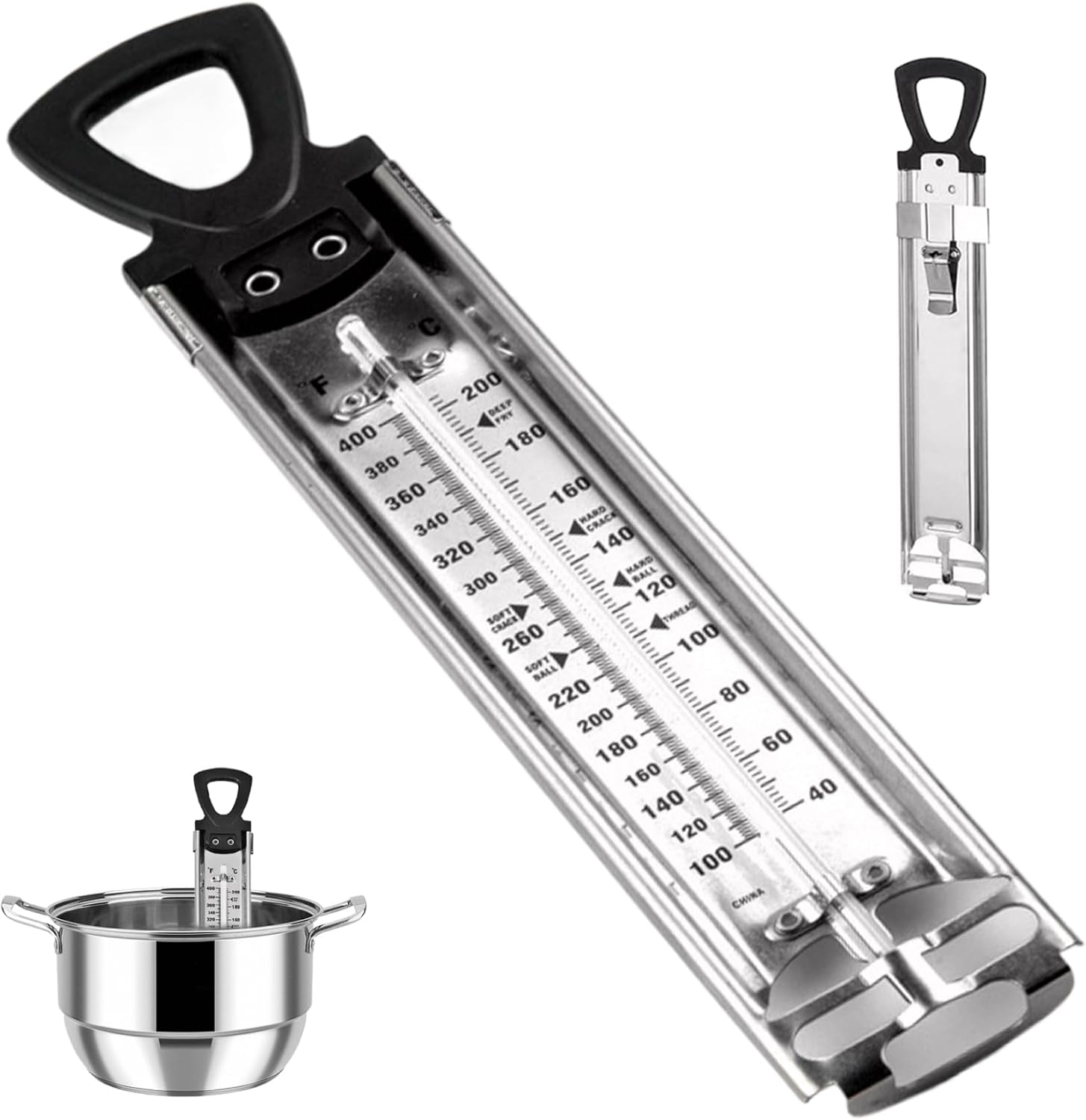 Candy Thermometer for Candy Making, Digital Candy Thermometer with Pot ...