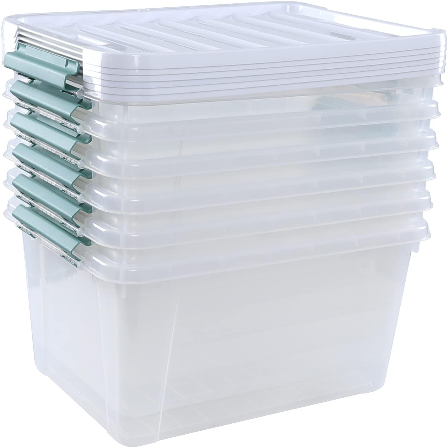 Amazon.com: Xyskin 35 Quart Clear Large Storage Box, Plastic Storage ...