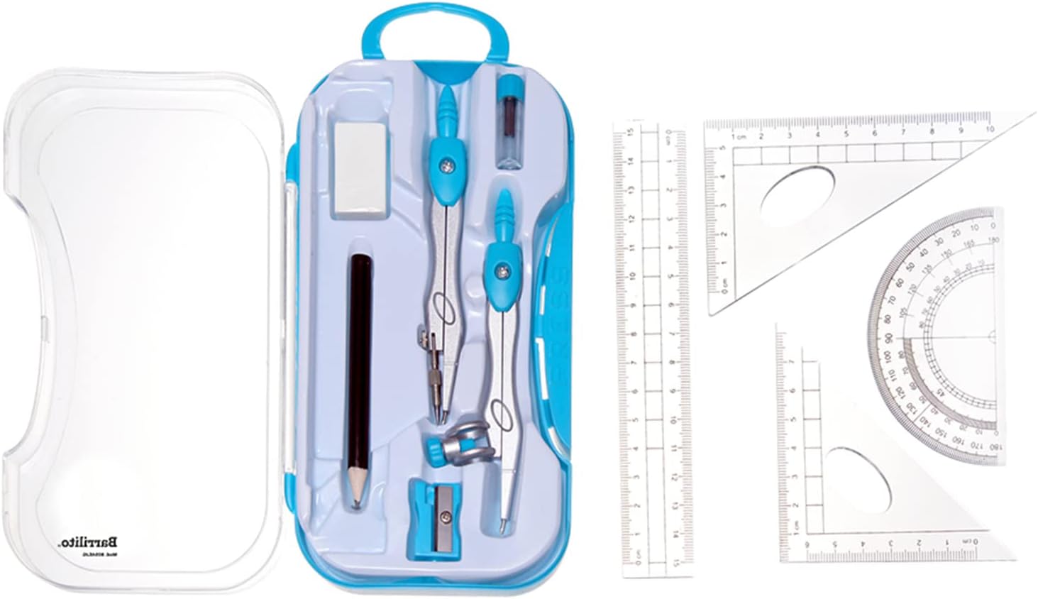 Barrilito Estuche Juego de Geometría. 6 pzas 8054EJG : Amazon.com.mx ...