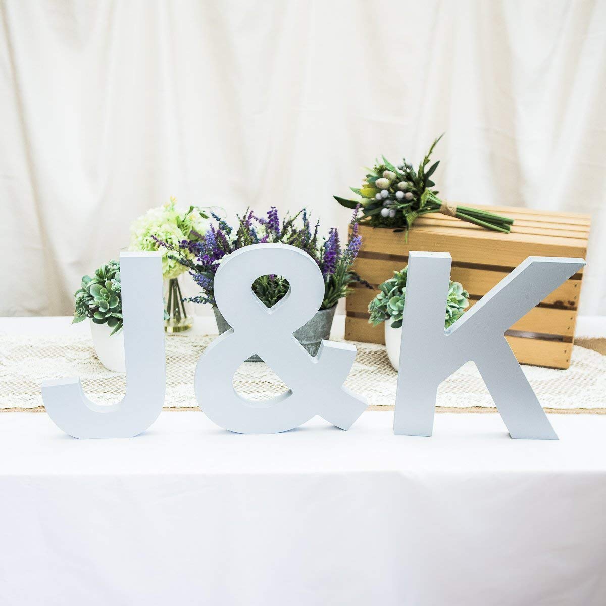 Amazon.com: Wedding Initial Signs for Table Decor LARGE 12" tall ...
