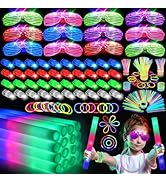 Amazon.com: Glow in the Dark Party Supplies for Kids Adults, Light Up ...