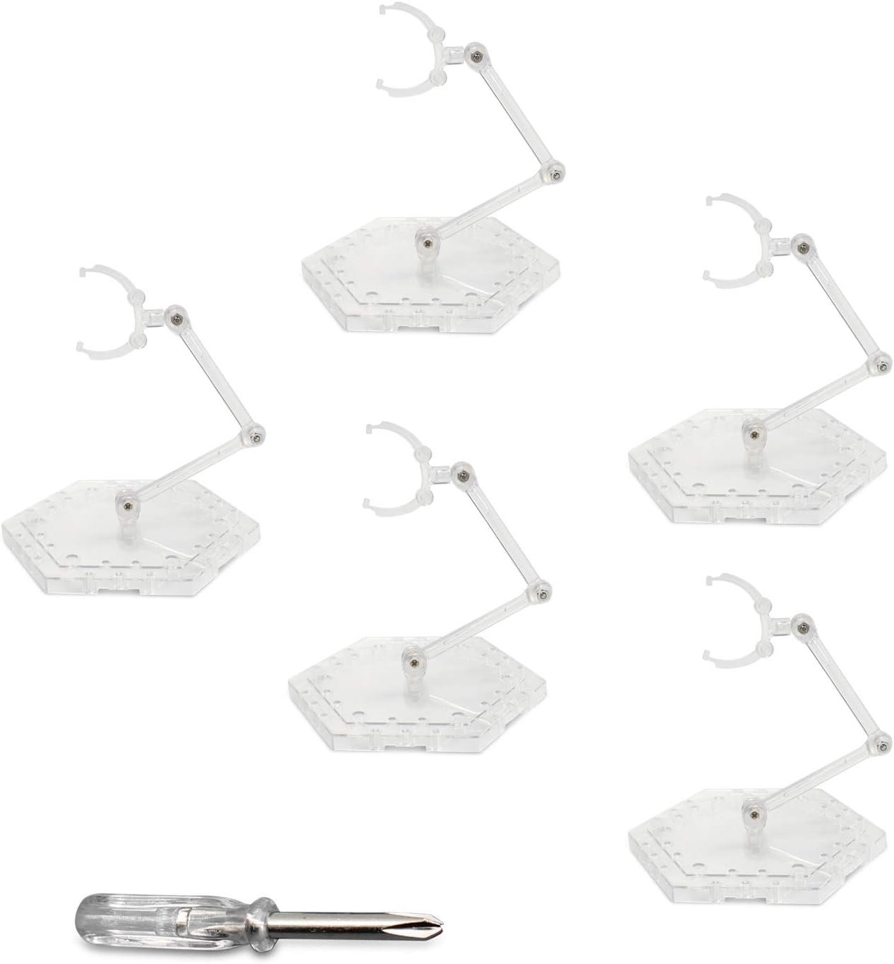 Flymer Action Figure Stand - Flexible Stand with Hexagonal Base ...