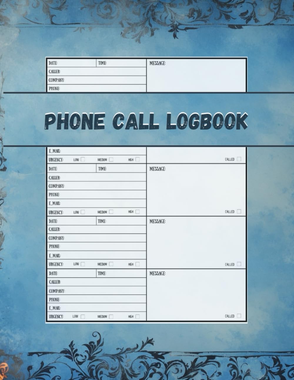 Telephone Message Book: Phone Call and Voicemail Recording Notebook ...