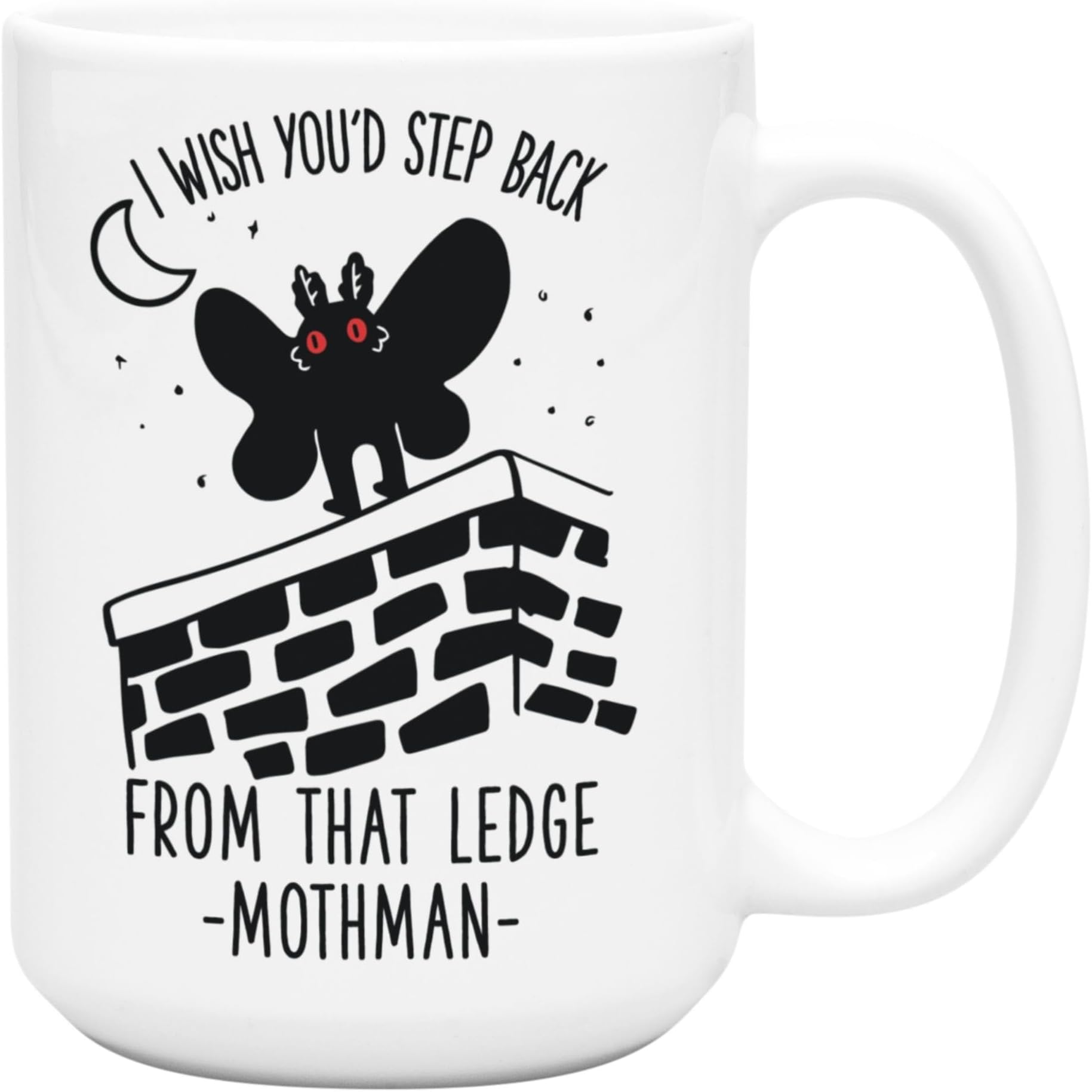 Amazon.com: LookHUMAN Mothman Coffee Mug - Funny Coffee Mugs Adult ...