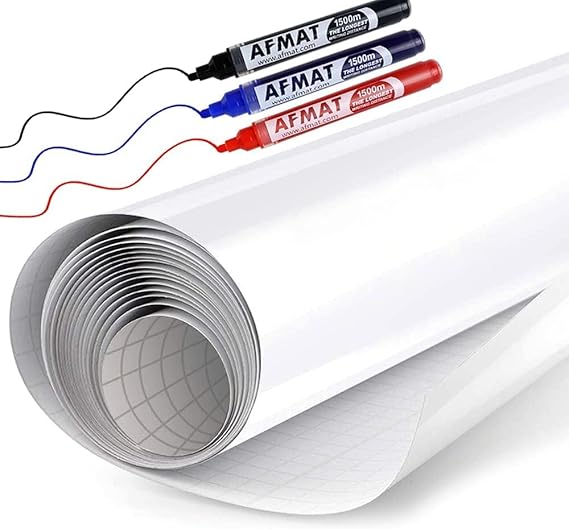 AFMAT Whiteboard Paper,Large Whiteboard Paper Sticker Roll for Wall ...