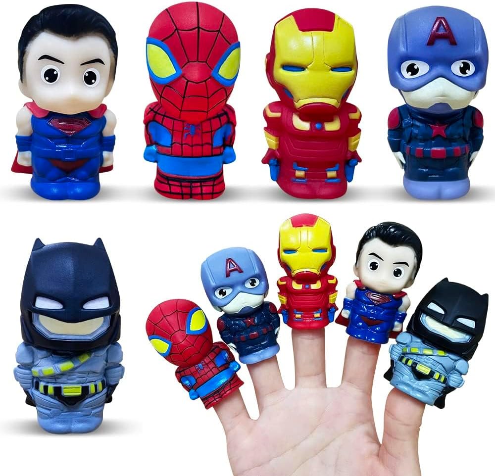 Amazon.com : Spidey & His Amazing Friends 5 Piece Finger Puppet Set ...