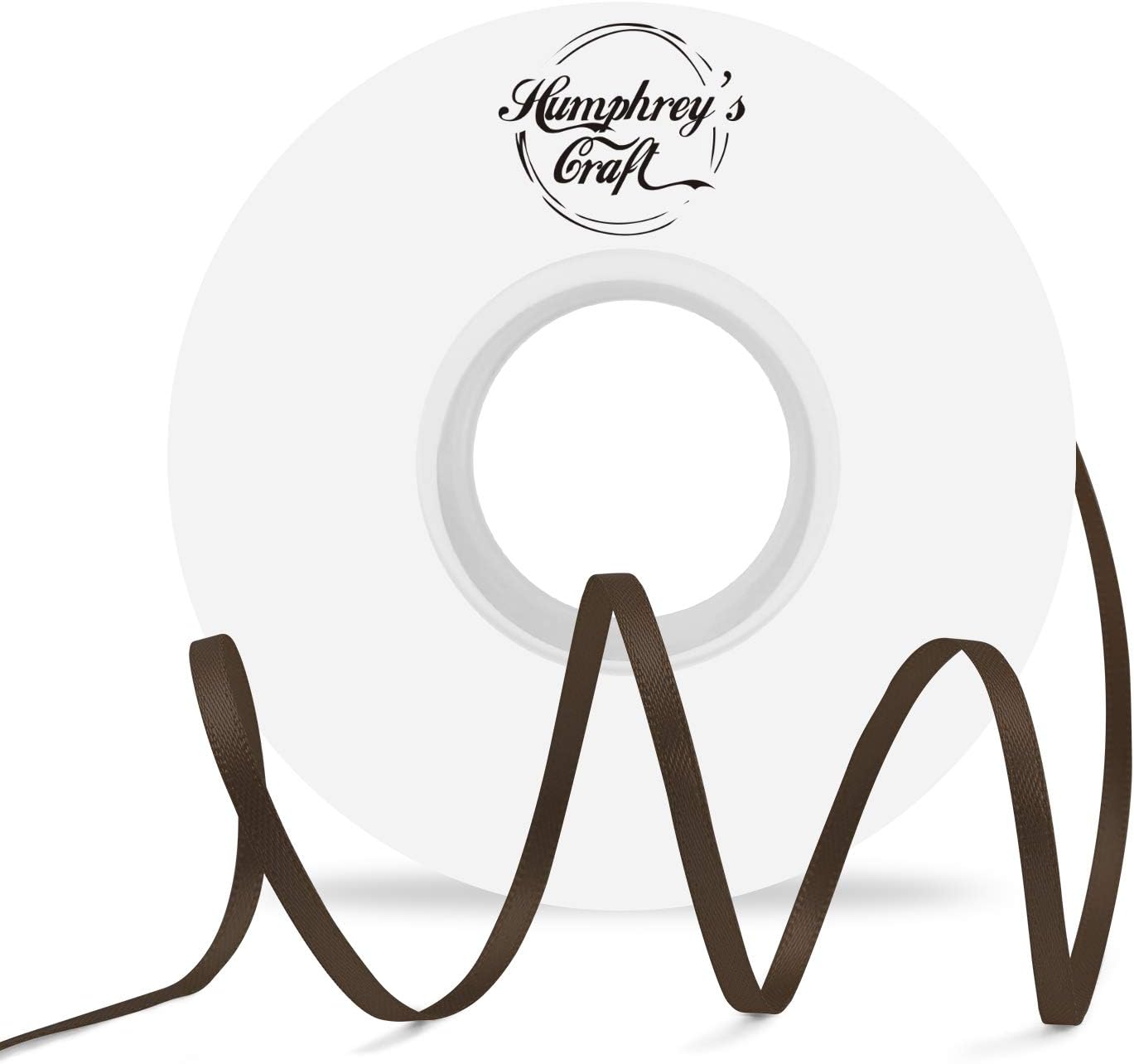 Amazon.com: Humphrey's Craft 1/8 Inch Brown Double Faced Satin Ribbon ...