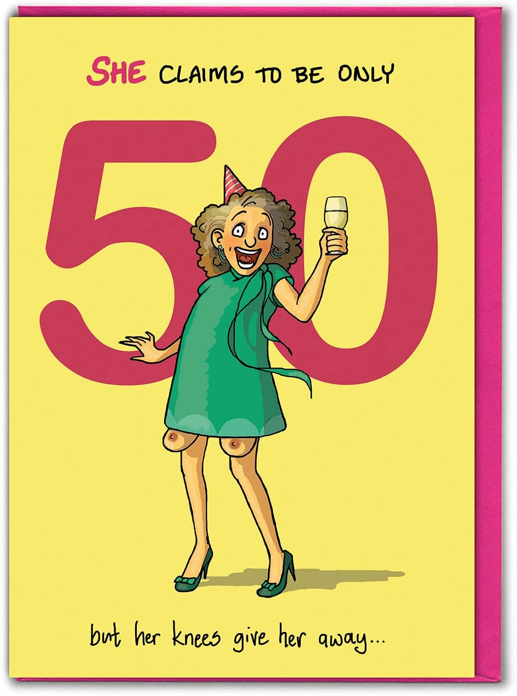 Brainbox Candy - Hilariously Funny 50th Birthday Card - 'Claims To Be 50' - Age 50 - Fiftieth ...