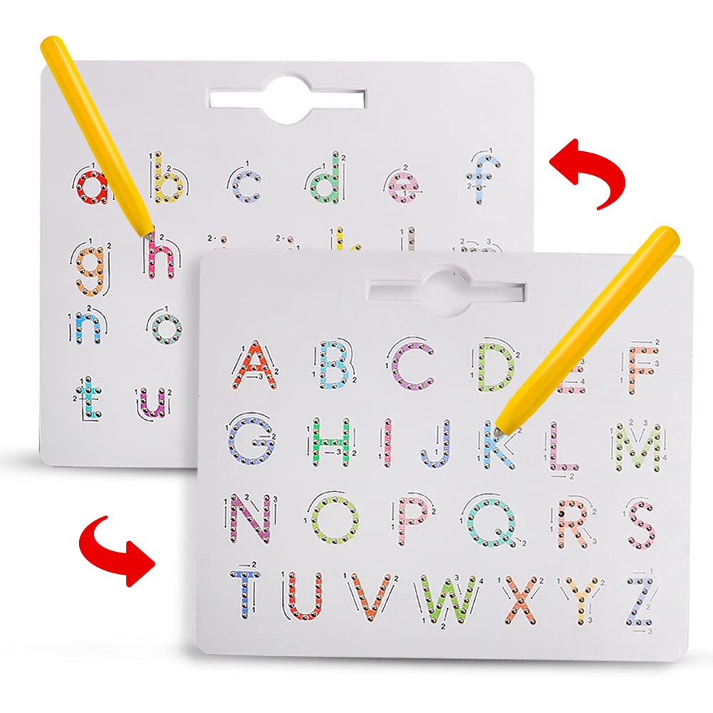 Magnetic Letters Practicing Tracing Board Double Sided Abc Alphabet ...