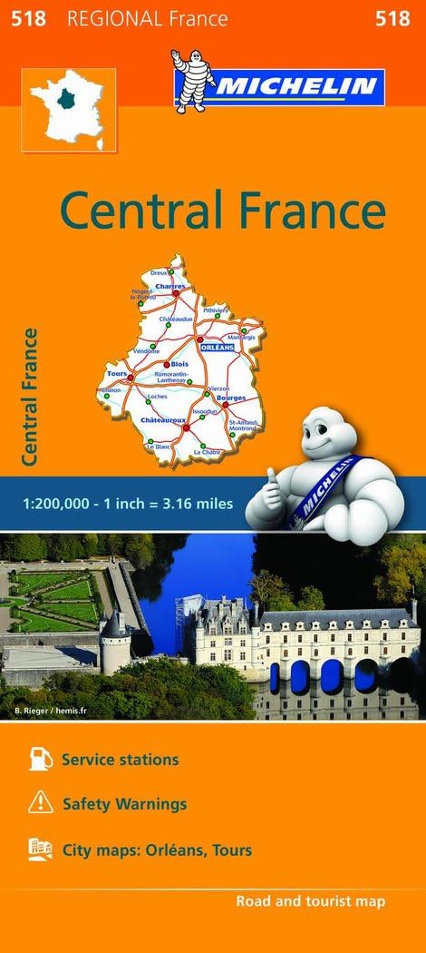 Centre - Michelin Regional Map 518: Map : Michelin Travel & Lifestyle ...