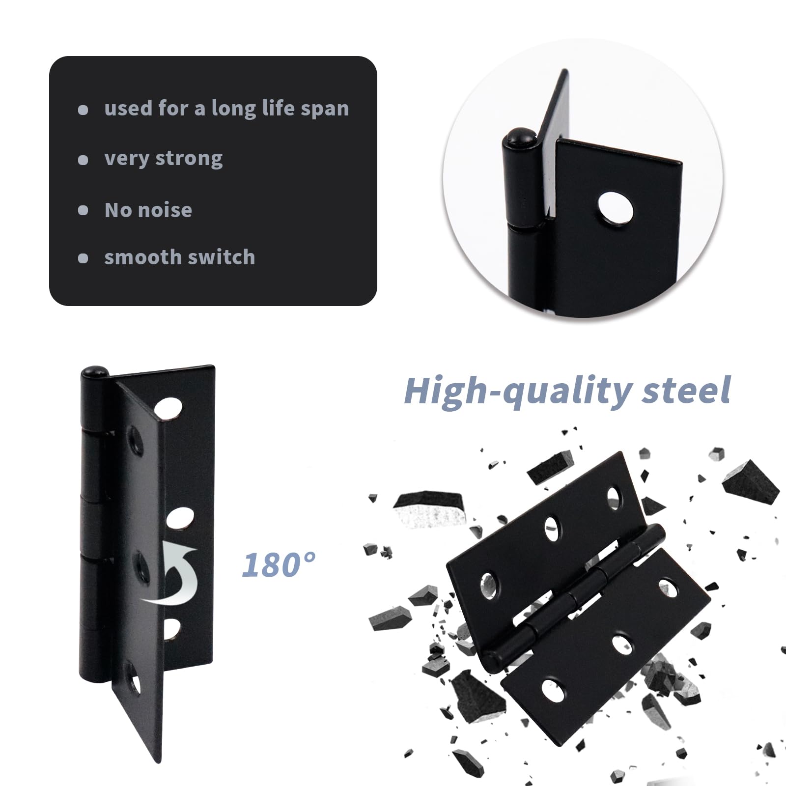 Snapklik.com : Cabinet Gate Closet Door Hinge 2-2/5 Long Home Furniture ...