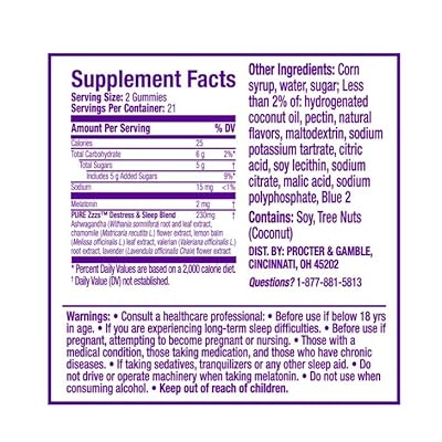 Buy ZzzQuil Pure Zzzs Triple Action Gummy Melatonin Sleep Supplement 42 ...