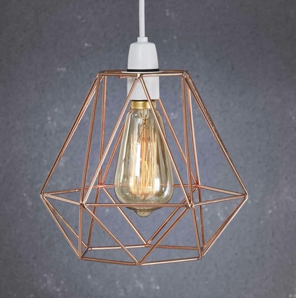 Retro Design Light Shade – Metal Wire Basket Cage Lamp Shade – Ceiling ...