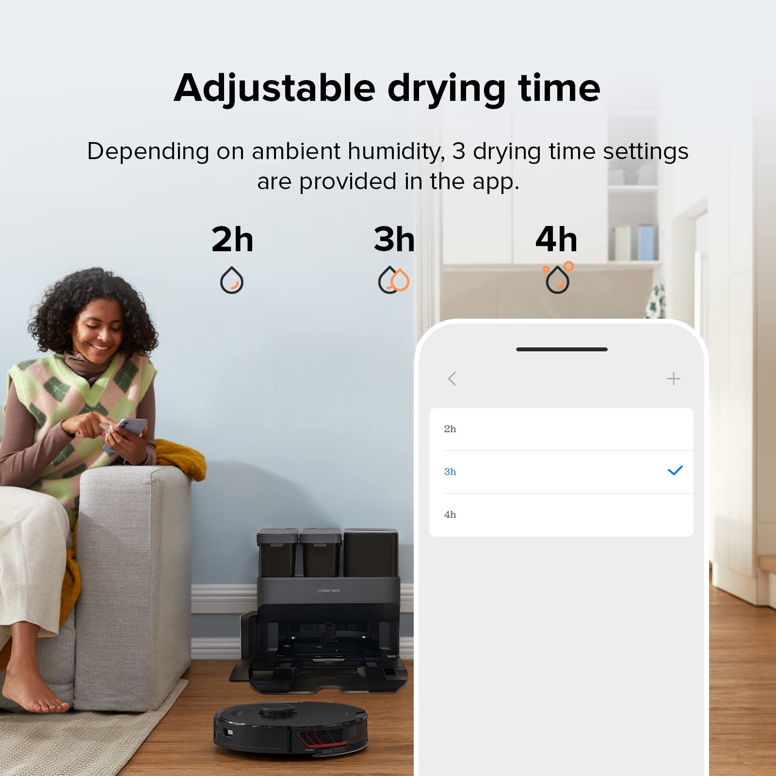 Roborock Empty Wash Fill Dock Dryer Module, High-speed heat and air mop ...