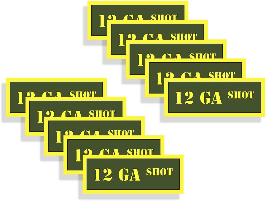 Amazon.com: Ammo Can Labels 12 GA Shot Ammunition Decals Olive Drab ...