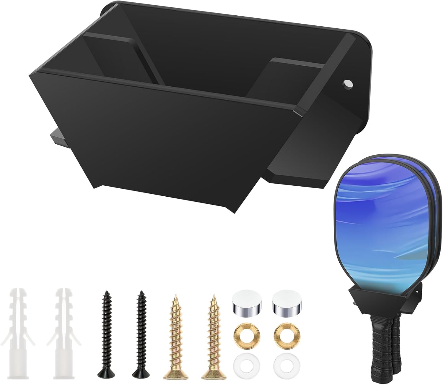 Amazon.com : Cosmos Pickleball Paddle Rack Pickleball Racket Wall Mount ...