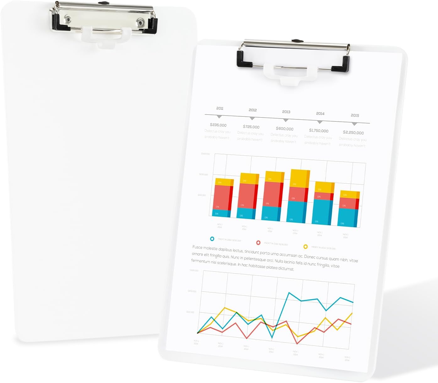 Amazon.com : Deli Plastic Clipboard, Clip Board with Low Profile Clip ...