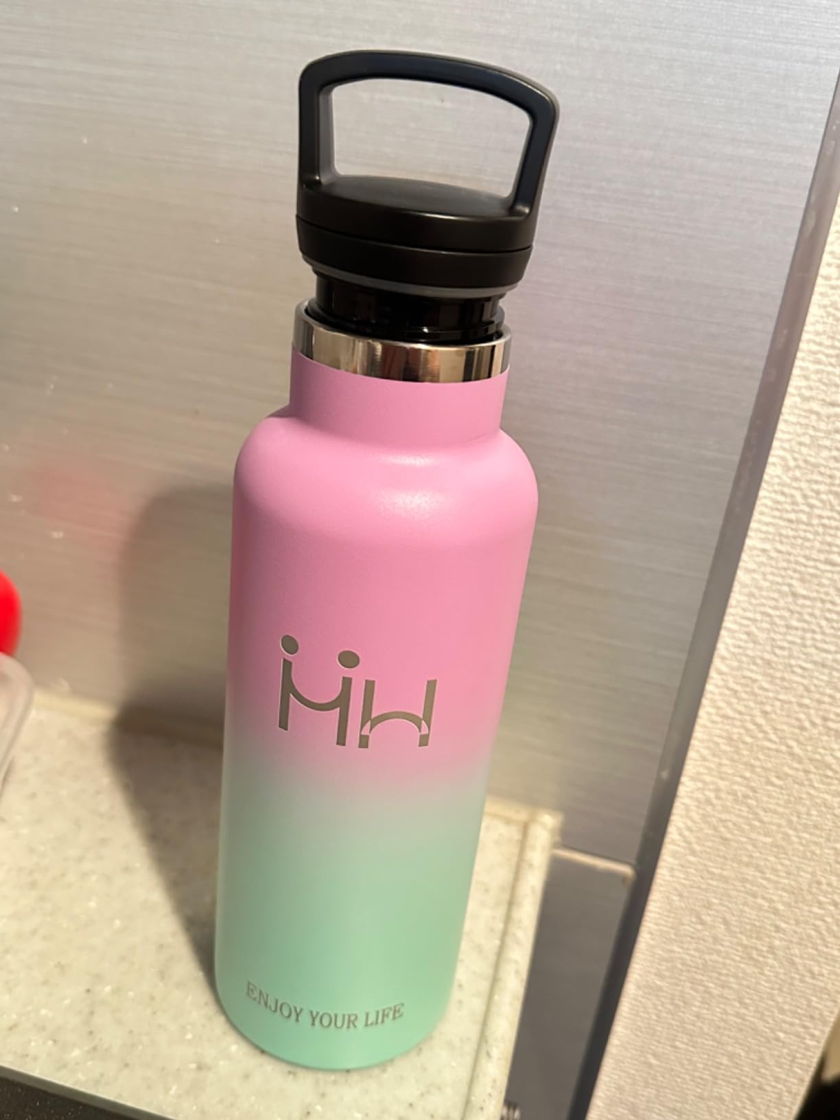 Amazon | 【ASAKA】水筒 ボトル 500ml 魔法瓶 炭酸対応 二種類の蓋付き ステンレス 漏れない こぼれない 保温 保冷 真空断熱 軽量 マグボトル 0.5リットル アウトドア ...