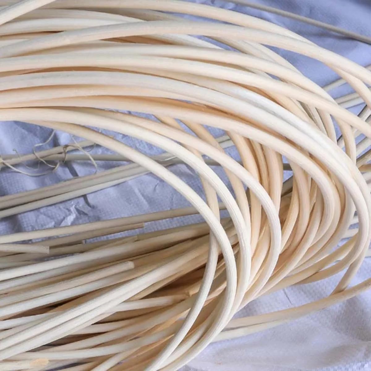 Natural Reed Weaving Natural Cane Webbing Spline - 2 Rolls #8 Round ...
