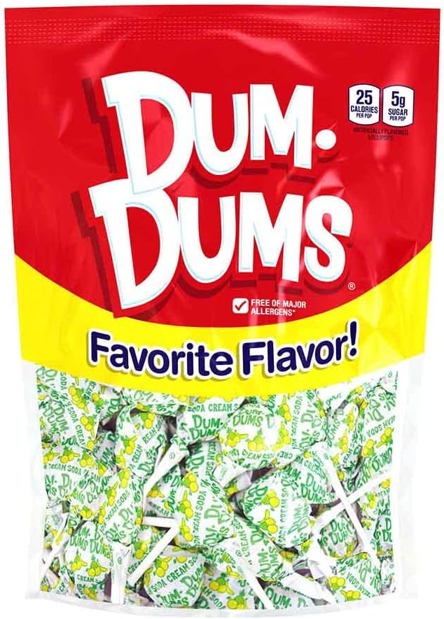 Amazon.com : Dum Dums Lollipops Cream Soda Flavor 1-50 Ct Bag : Grocery ...