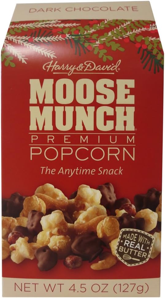 Amazon.com : Moose Munch Dark Chocolate Holiday Caramel Popcorn ...