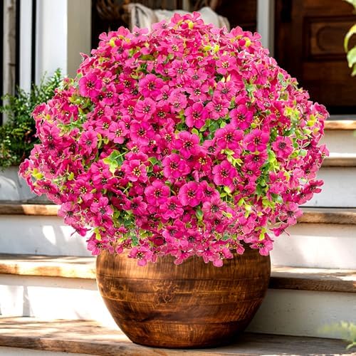 Amazon.com: AXYLEX Artificial Flowers for Outdoors Fake Plants - 16 ...