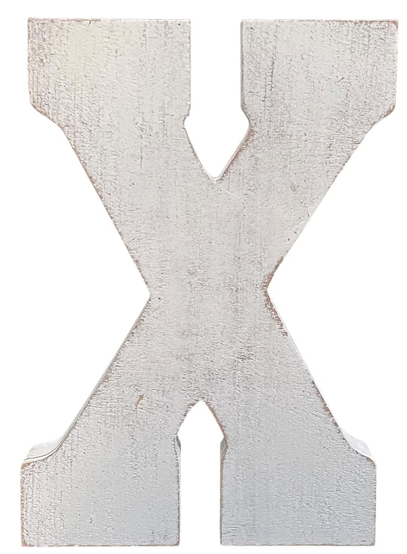 Snapklik.com : ABELOTS Large Wood Letter Distressed White Wash Alphabet ...