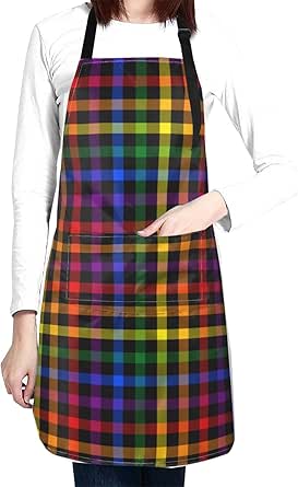 Amazon.com: LVGOOKI Rainbow LGBT Gay Pride Apron with 2 Pockets for ...