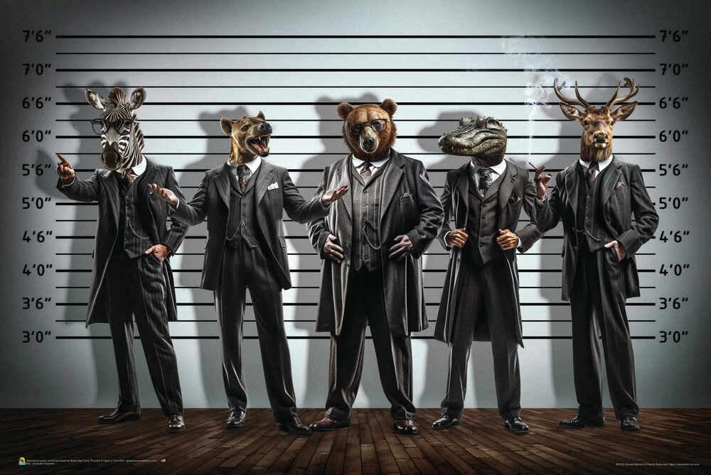 Amazon.com: Unusual Suspects - by Daveed Benito - Poster - 36" x 24 ...