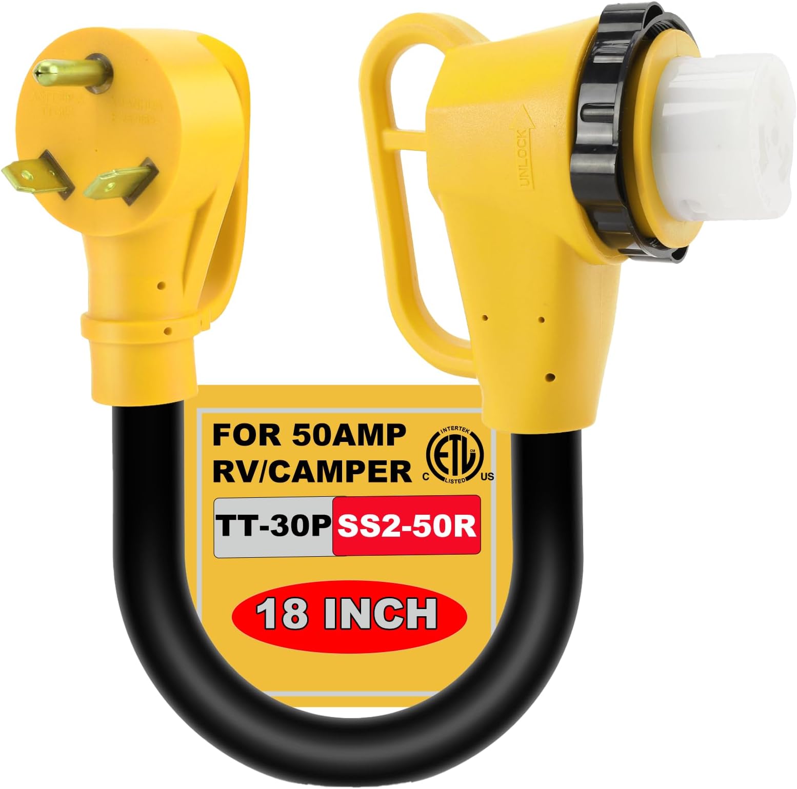 Amazon.com: CordmitPro 30 Amp to 50 Amp RV Adapter with Twist Lock for ...