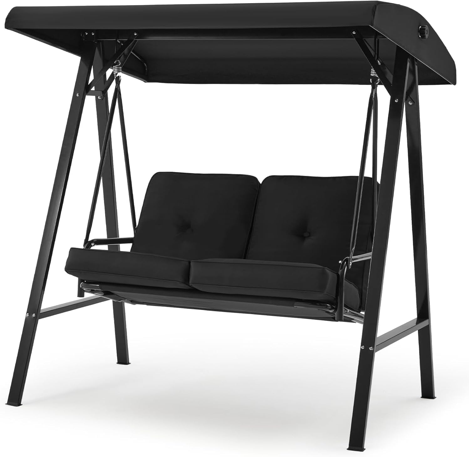 Amazon.com : AECOJOY 2-Seat Outdoor Patio Swing Chair with Adjustable ...